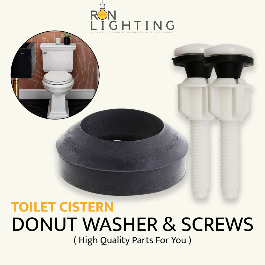 Toilet Flush Valve Donut Sponge Washer Flush Cistern Screw Toilet Bowl ...