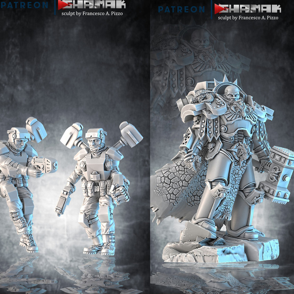 King of Fire Dragons Airborne Army Planetary Defense Force Sci-Fi War Hammer God Chess Piece ...