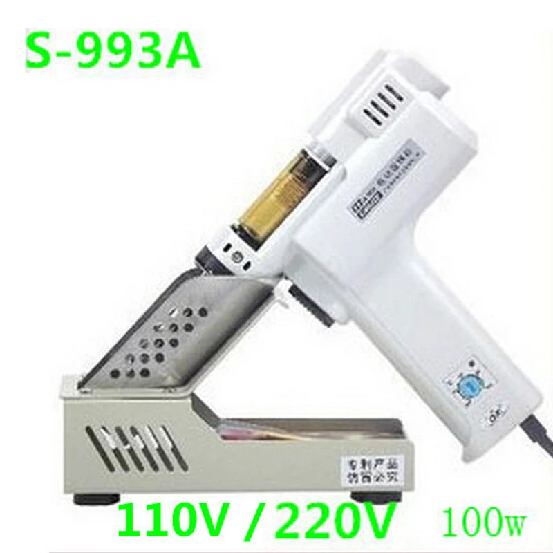 S-993A Electric Vacuum Desoldering Pump Solder Sucker Gun 110V/220V 90W ...