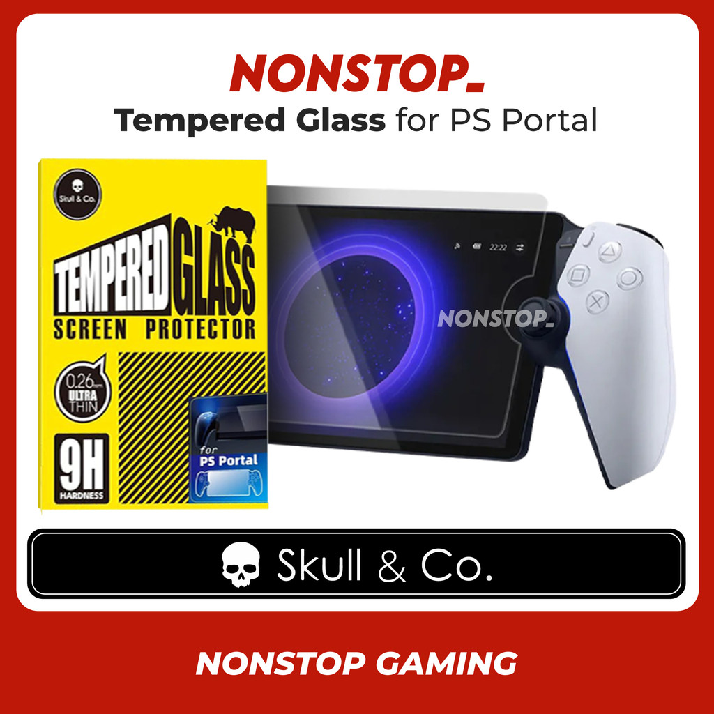 Skull & Co Tempered Glass Screen Protector for PlayStation PS Portal ...