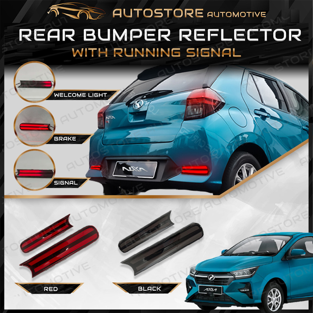 Perodua Axia Baru 2022 2023 2024 Facelift LED Rear Bumper Reflector LED ...