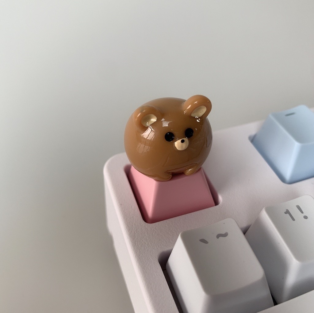 Personalized Creative Keycaps Cute Cartoon Animals 3DTranslucent Keycap ...
