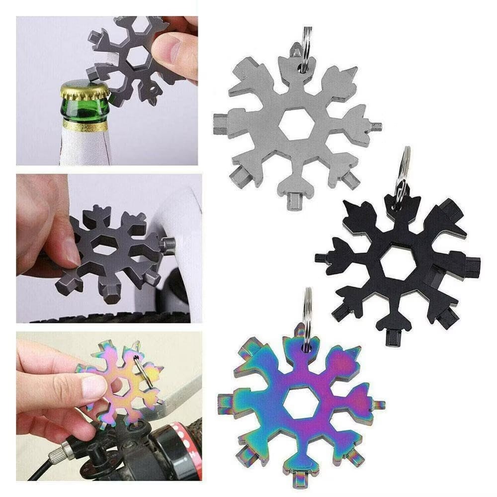 18 in 1 Snowflake Wrench Multi-Purpose Snow Spanner Inner Hexagon ...