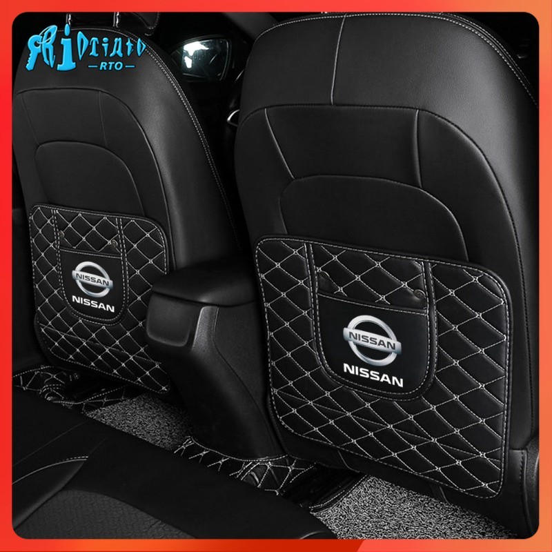 RtoT Car seat backrest kick pad leather anti-scratch pad for Nissan ...