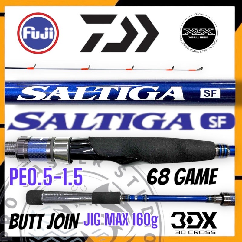 DAIWA SALTIGA SF FISHING ROD JIGGING ROD EGING ROD TENYA tai rubber | Shopee Malaysia
