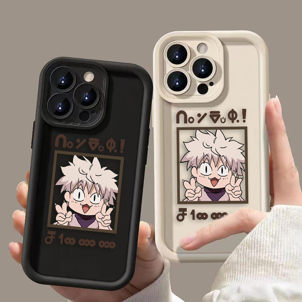 Hunter Killua Zoldyck Anime Angel Eyes Step Liquid Silicone Phone Cover ...