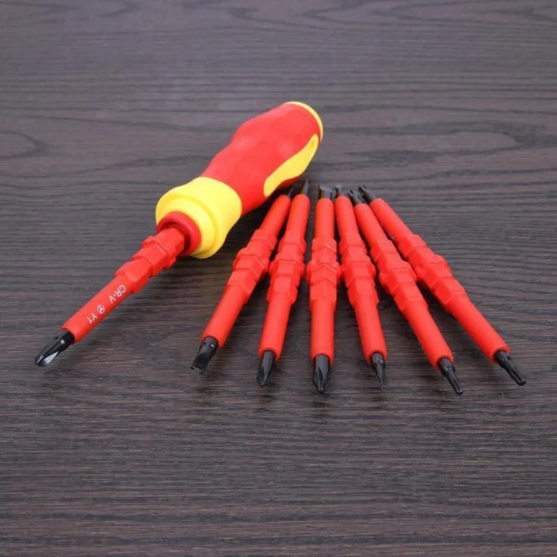 13PCS 1000V Changeable Insulated Screwdriver Set And Magnetic Slotted ...