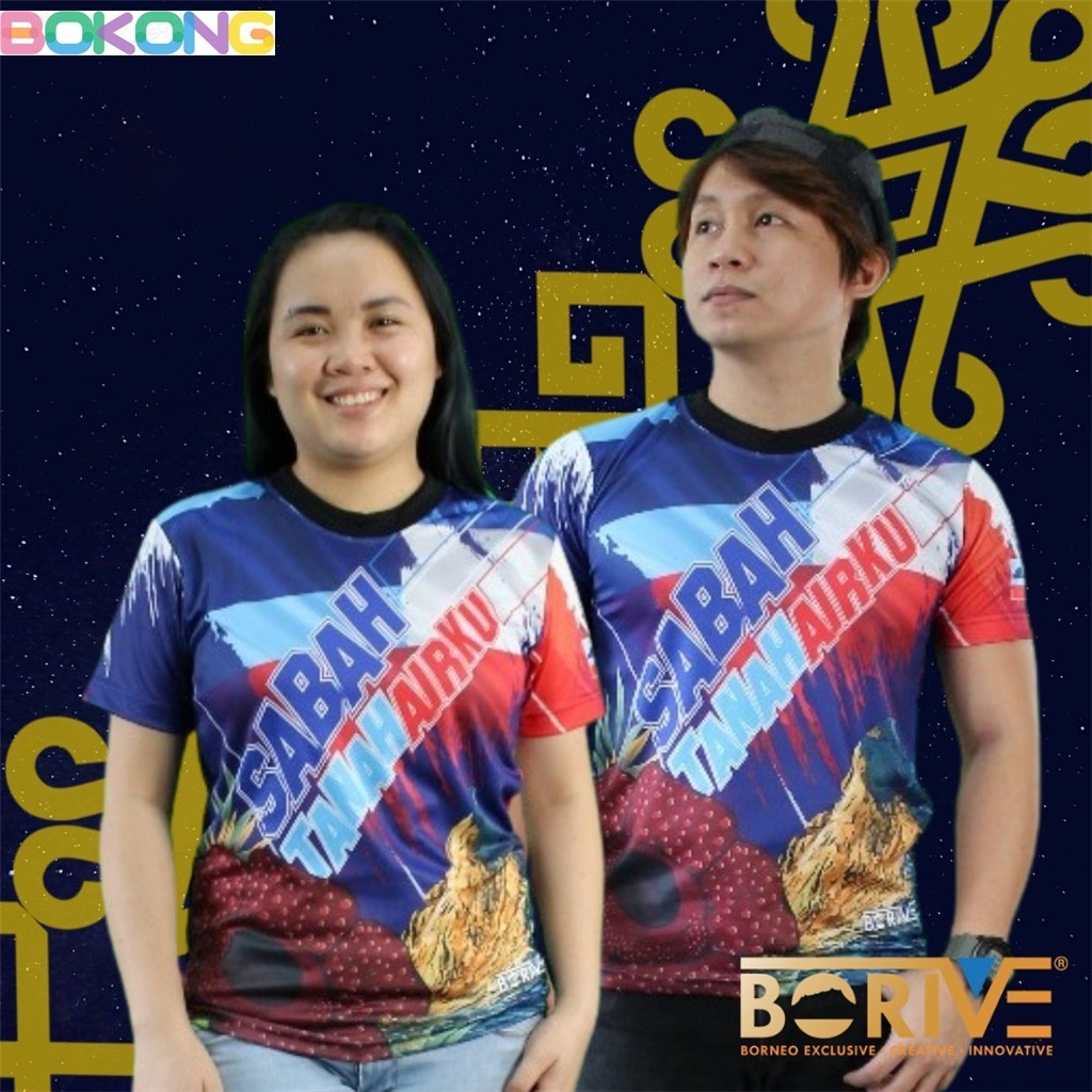 Jersey Batik Traditional Ethnic Sabah Sarawak-Round Neck 12 (Bokong ...