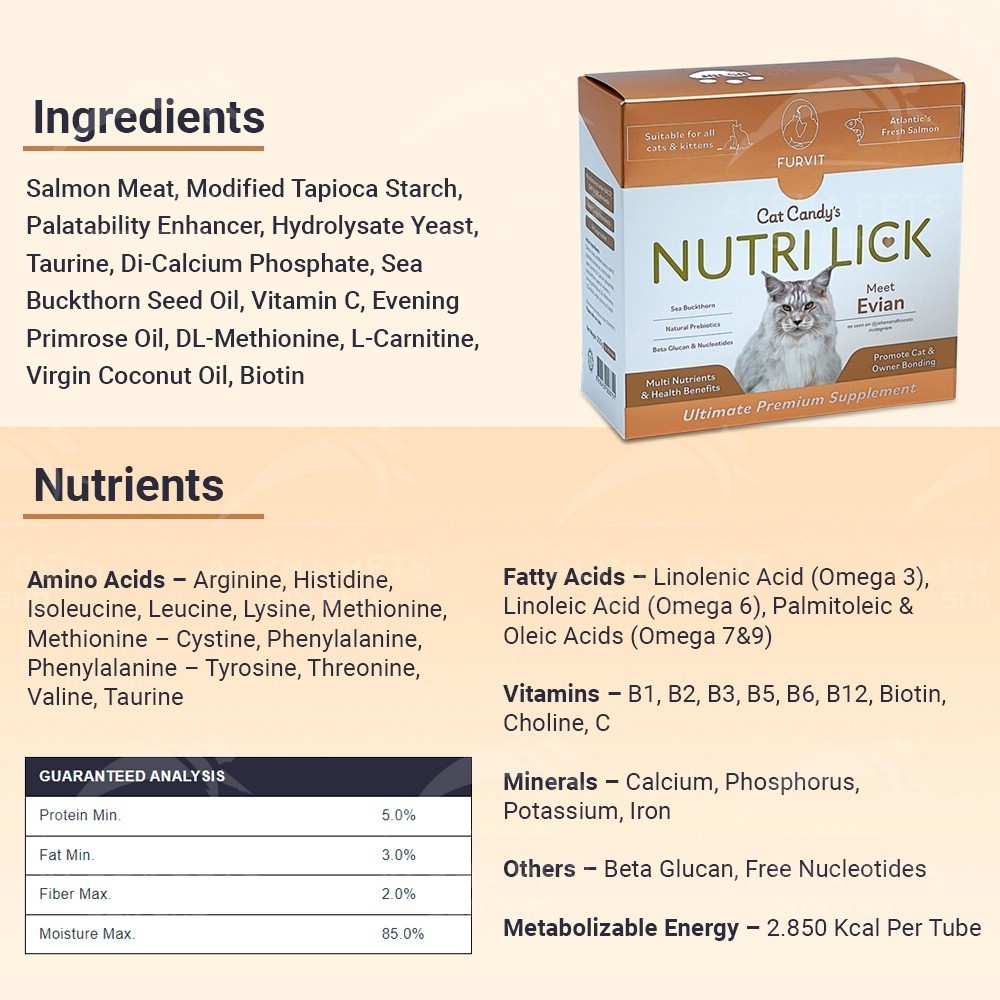 POODEE Pets Furvit Cat Candy Nutri Licks For Cat Pet Vitamin Kucing Cat ...