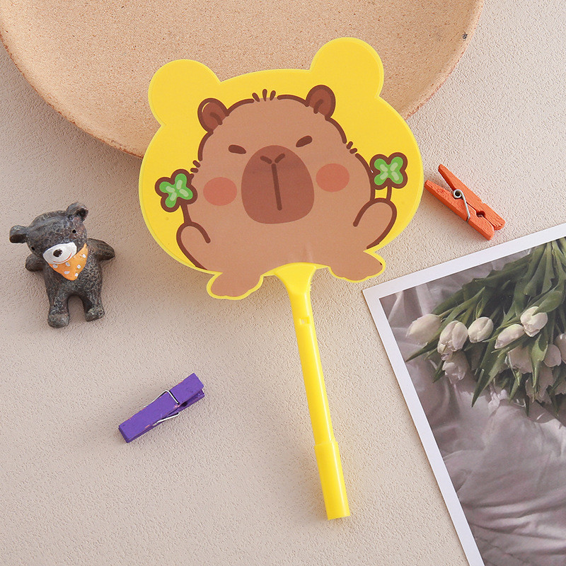 Capybara Hand Fans Funny Cute Kapibala Pen Fan Student Staionery ...