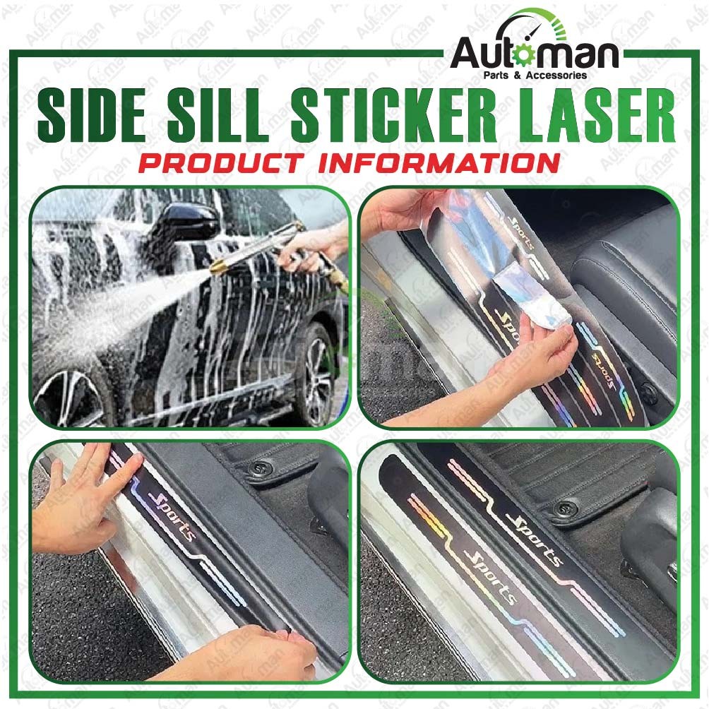 Side Sill Plate Protector Stickers Proton Perodua Myvi Alza Axia Bezza ...