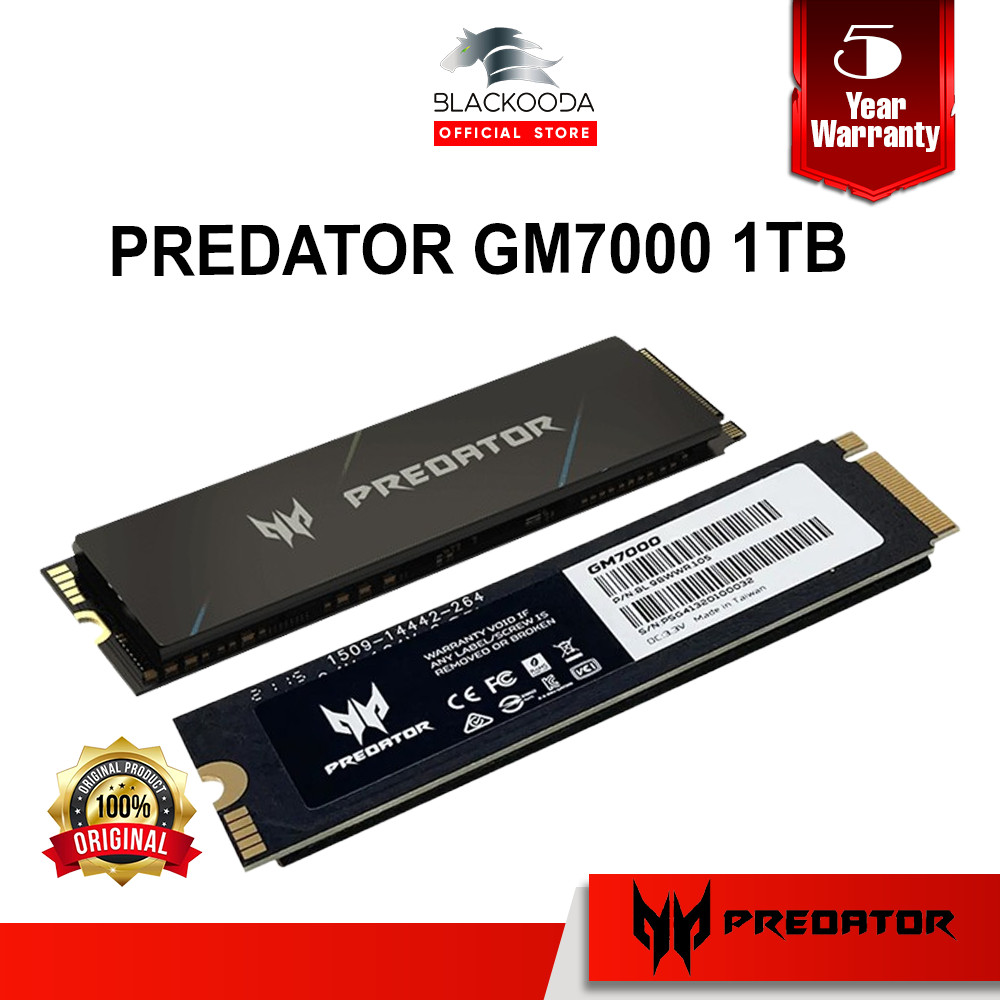 ACER Predator GM7000 PCie 4.0 M.2 SSD with Heatsink 7400MB/s 1TB | Shopee Malaysia