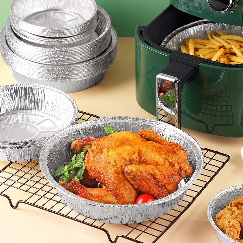 10Pcs Special Tin Foil Plate For Air Frying Pan Baking/ Disposable Oil ...