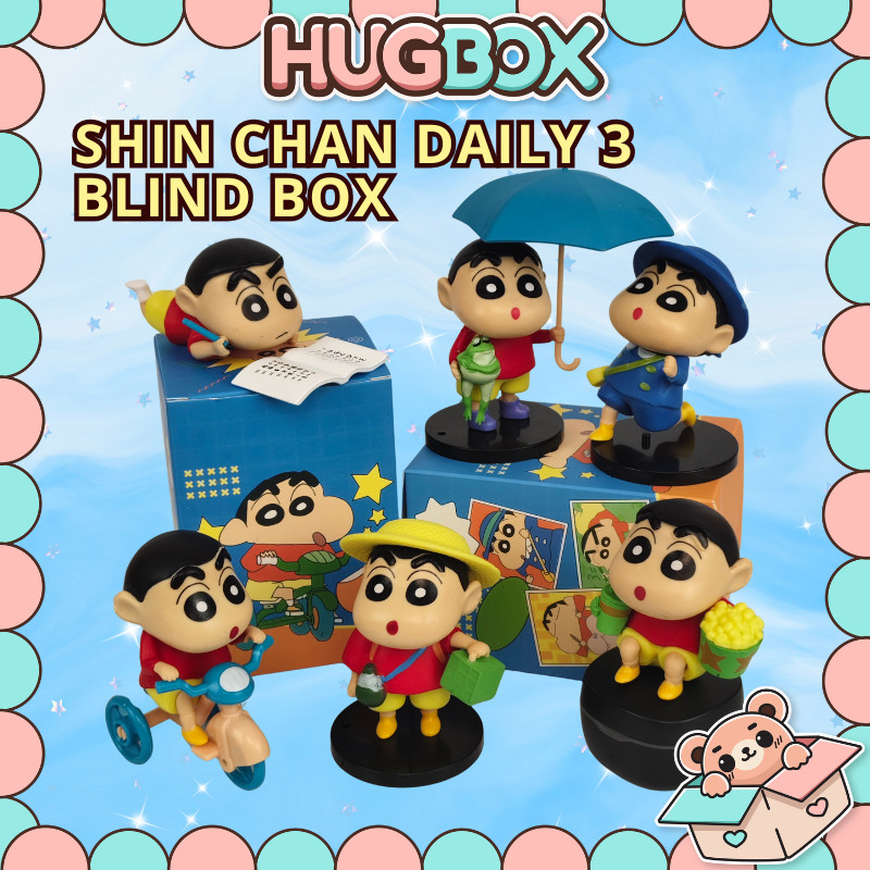 🌈HugBox Crayon Shinchan Series 3 Blind Box Cute Shinchan Figure Sinchan ...