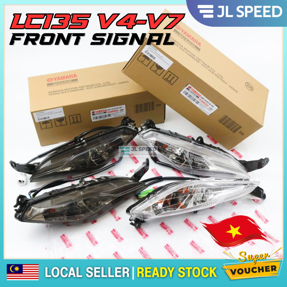 ORIGINAL VIETNAM YAMAHA LC135 LC 135 V4 V5 V6 V7 FRONT SIGNAL SET SIGNAL DEPAN LED CLEAR / SMOKE ...