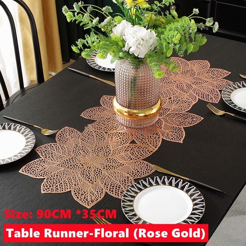 FY Metalic Gold Silver Table Runner Plate Place Mat Placemat Platemat ...