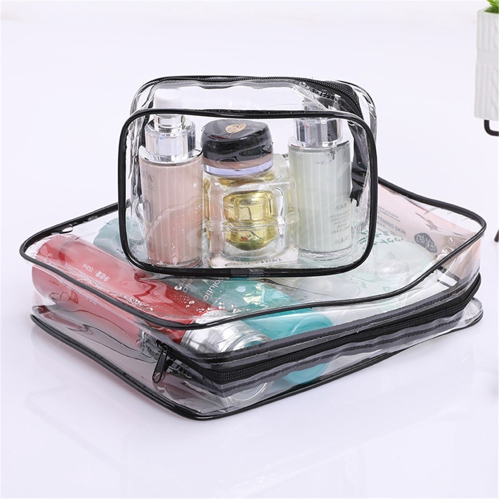 Clear PVC Travel Toiletry Bag / Waterproof Vinyl Organizer Clear Makeup ...