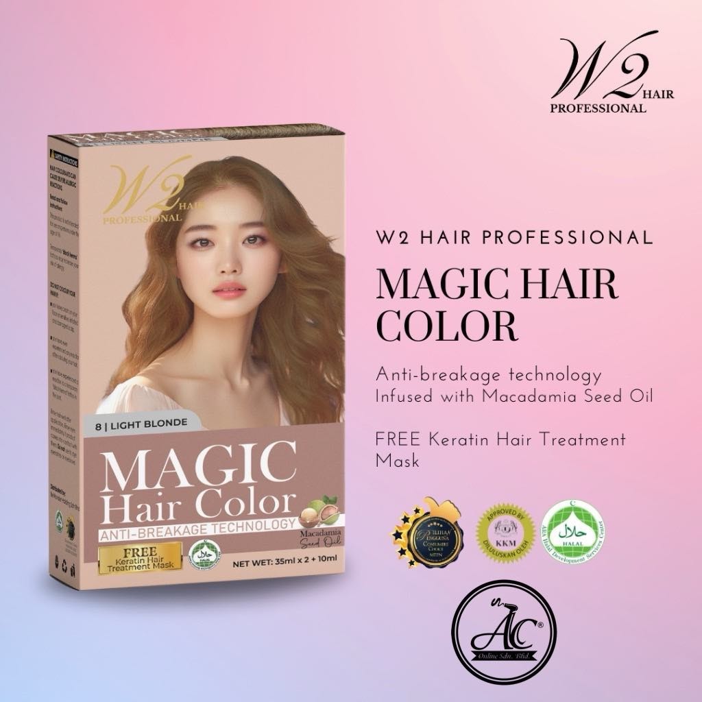 W2 Magic Hair Color Professional Hair Colour Cream FREE Keratin Hair ...