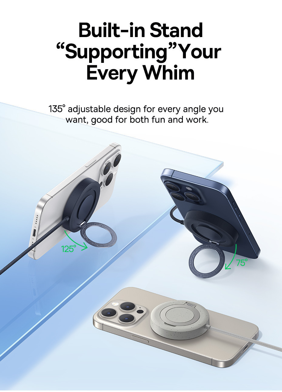 Baseus Simple Mini4 MagSafe Magnetic Wireless Charger Qi2 15W Phone ...