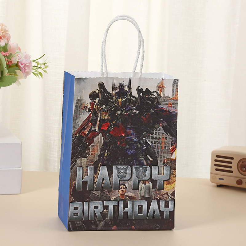 Transformers Gift Bag Candy Loot Bags Cartoon Optimus Prime Bumblebee ...