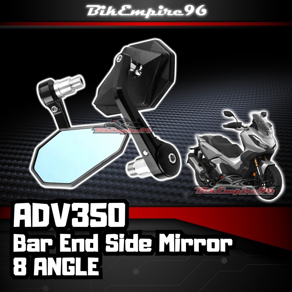 Honda ADV350 Bar End Side Mirror 8 Angle Design CNC Aluminum Anti Glare ...