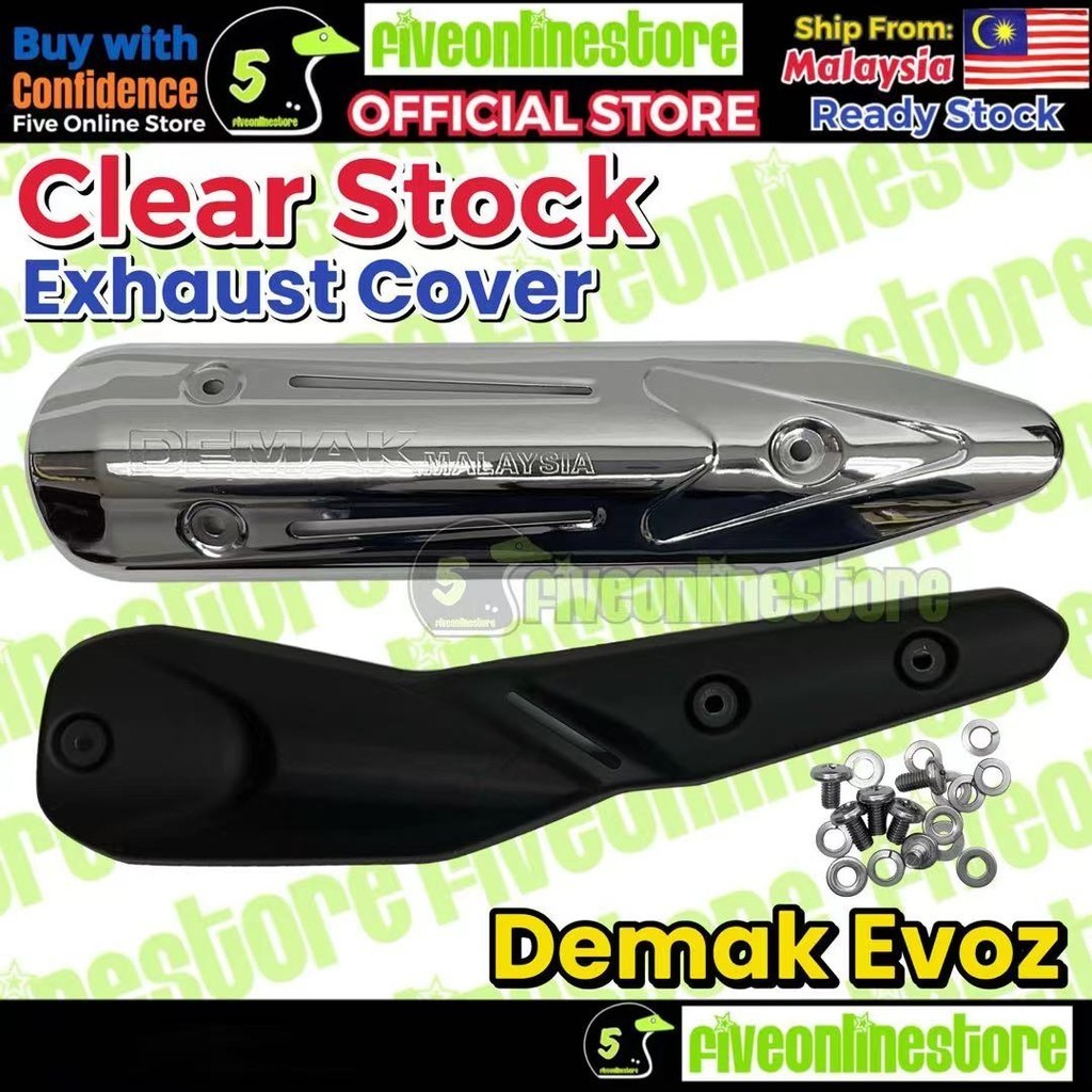 CLEAR STOCK! Exhaust Cover Demak EVOZ EVOZR EVO Z ZR 110 EVOZ110 EVOZR110 Muffler Cover Ekzos ...