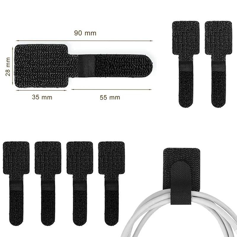 100pcs Data Cable Velcro Is Suitable For Self-Adhesive Desktop Wall ...