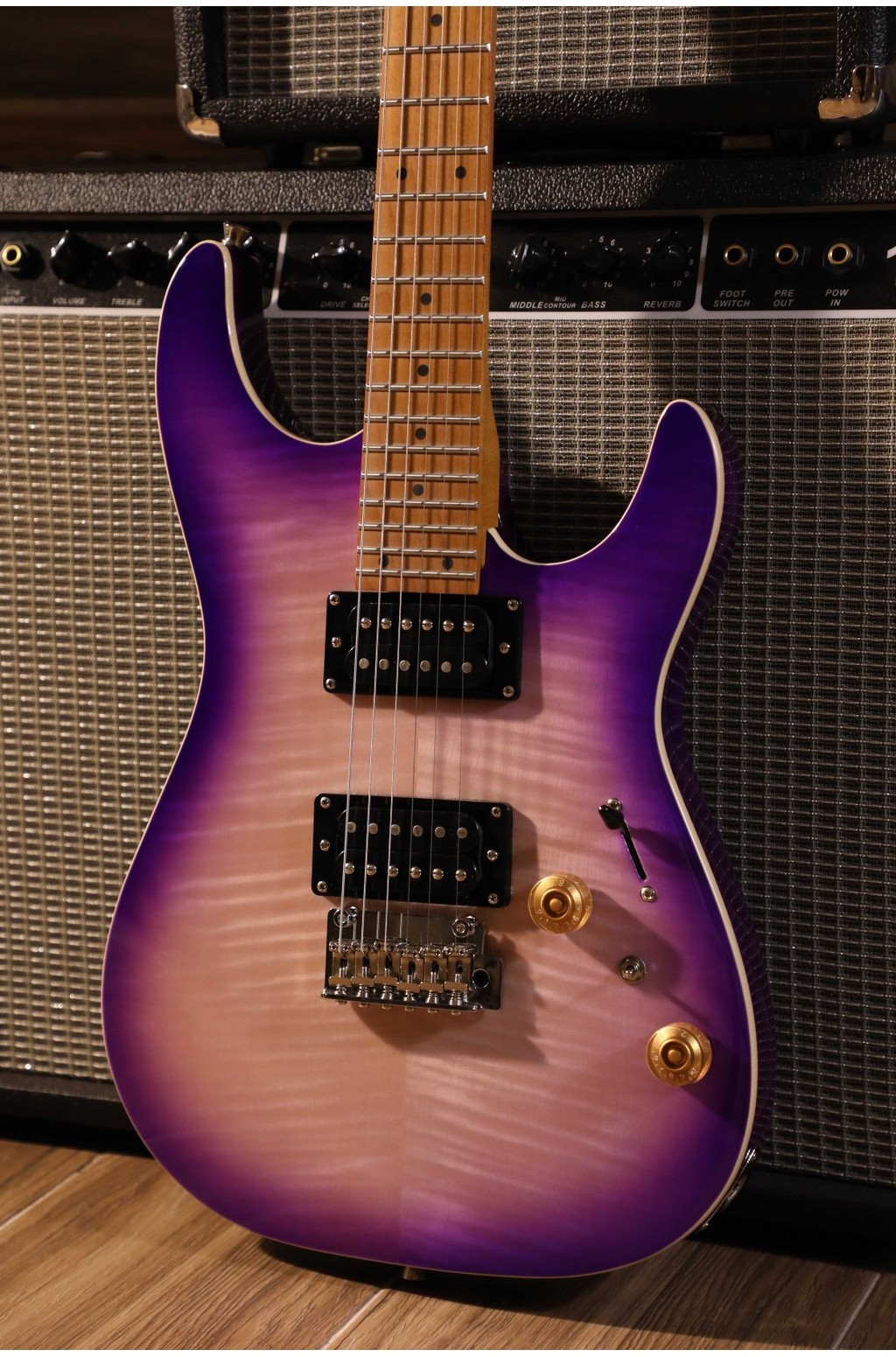 SQOE SEIB650-VTS HH Super Strat Ibanez Style Electric Guitar w/Bag ...