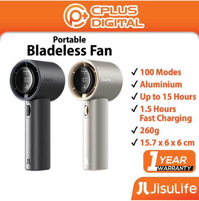 JISULIFE Handheld Fan Pro1S Pro1 Portable Bladeless Rechargeable 100 ...