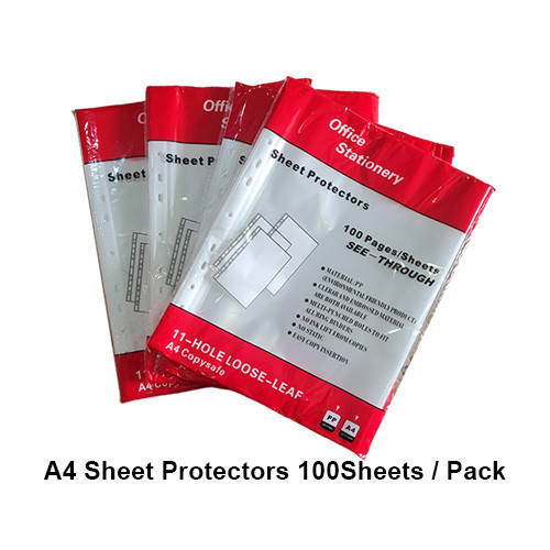 [4C] Sheet Protector / A4 Clear Sheet Protector Transparent 11 Holes ...