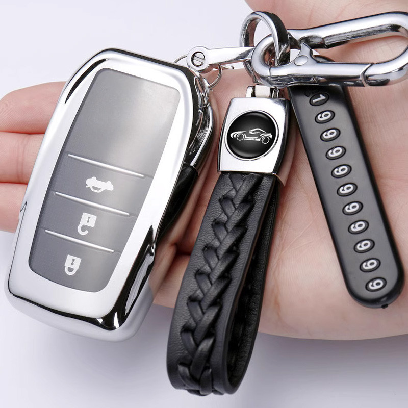 Toyota Smart Key Car Remote Key Cover Case For Toyota Crown Fortuner GR ...