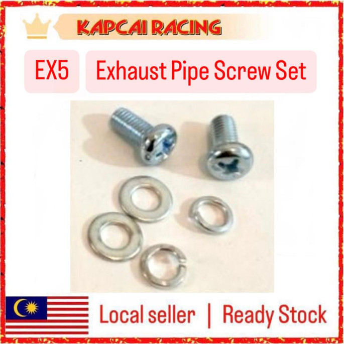Honda EX5 HP Hi Power High Power Old Lama Exhaust Pipe Cover Screw Set ...