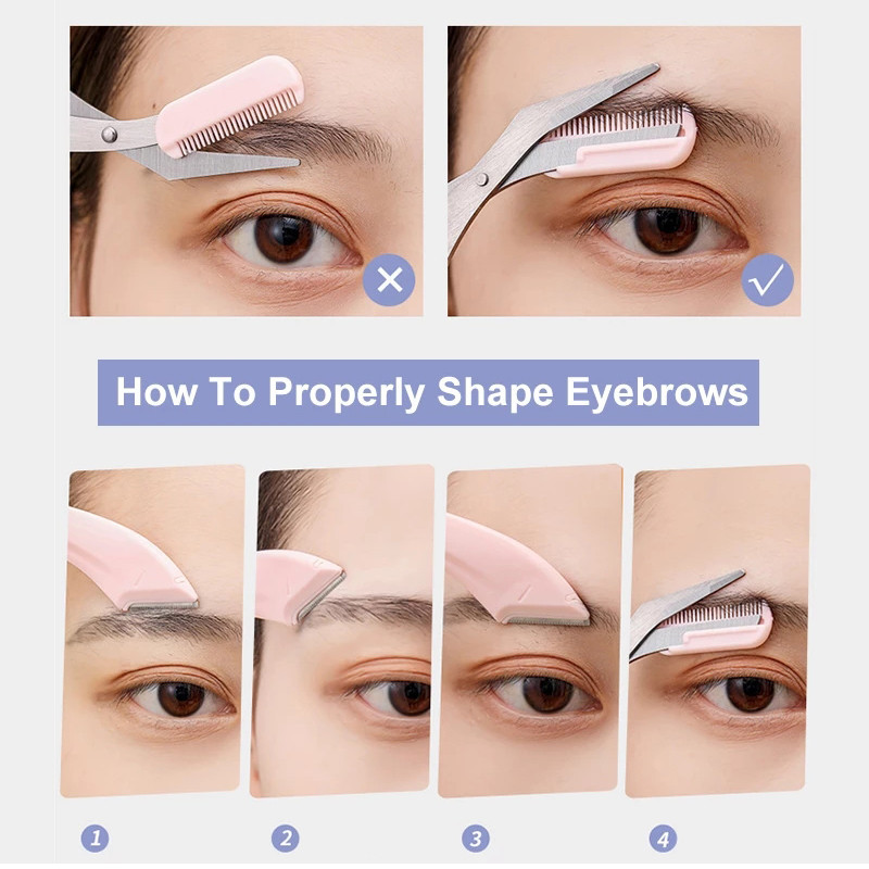 1/2/3Pcs Eyebrow Trimming Knife Eyebrow Face Razor For Women Eyebrow ...