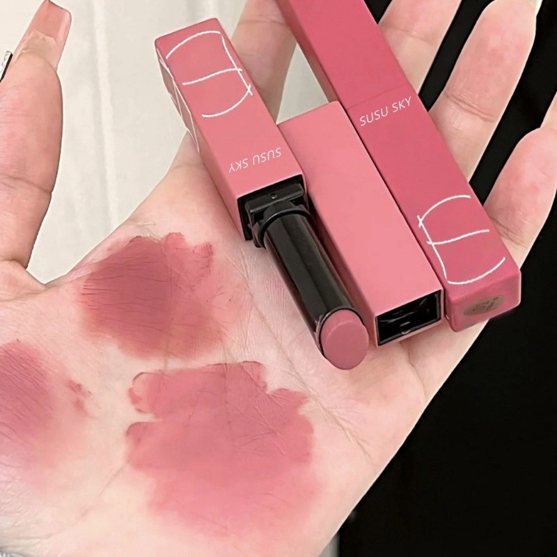 SUSU SKY Matte Mist Face Fine Tube Lipstick Long Wearing Hydrating Milk ...
