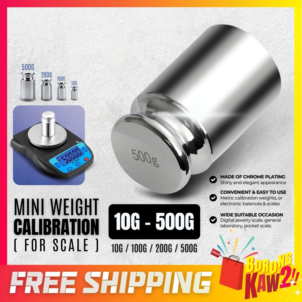 10g / 100g / 200g / 500g 1PCS Mini Calibration Weight Scale Gram Reset ...