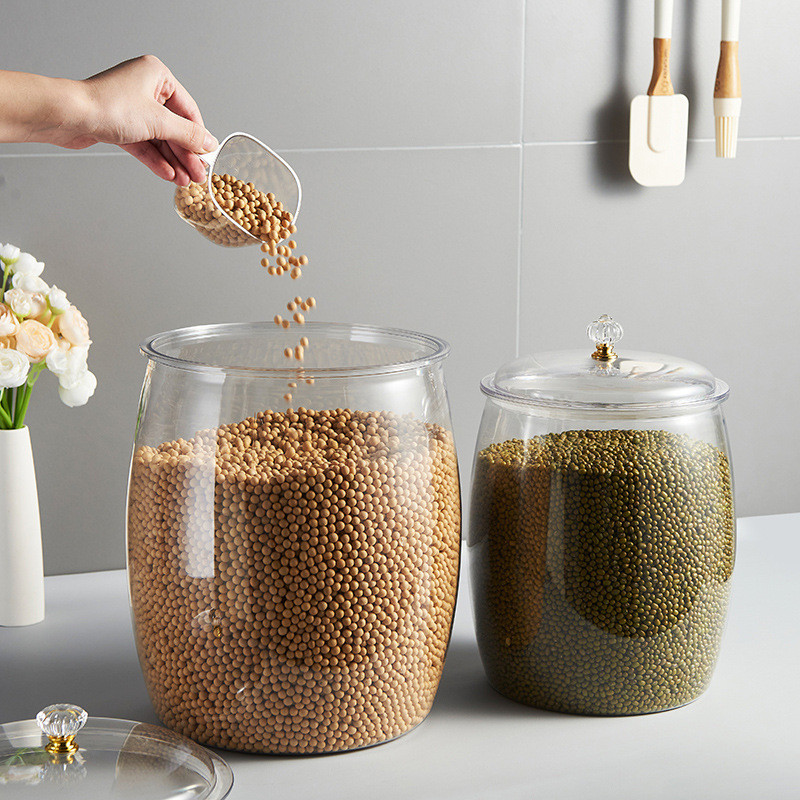 Ready Stock Transparent Airtight Bucket Insect Proof Wide Mouth ...