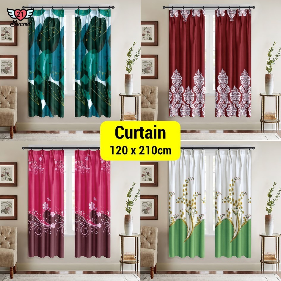 Langsir Curtain Semi Blackout Langsir Tingkap Langsir Pintu Langsir ...