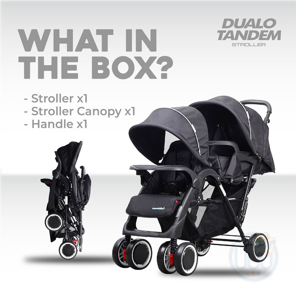 Mamakiddies Duosync Twin Stroller | Lightweight Double Stroller | Baby ...