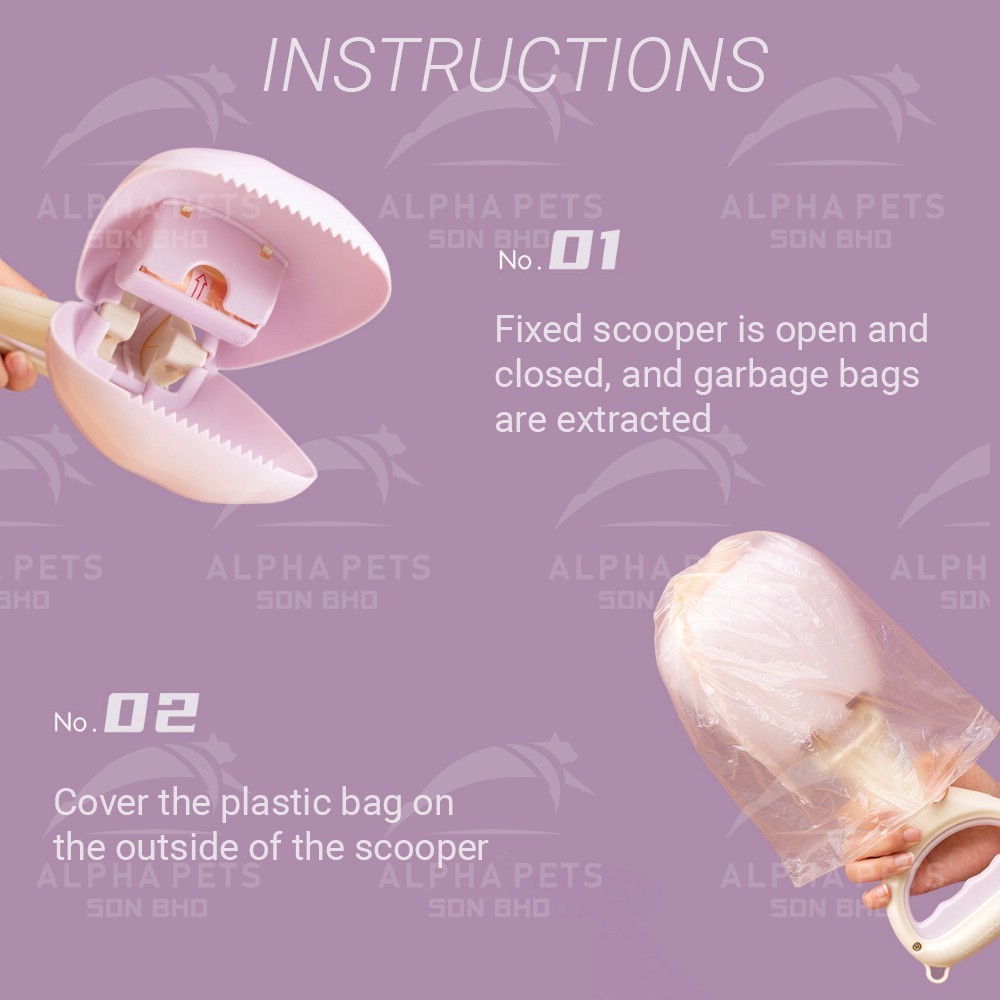 POODEE 30cm Macaron Pooper Scooper Poop Collector Pet Small Dog Cat ...