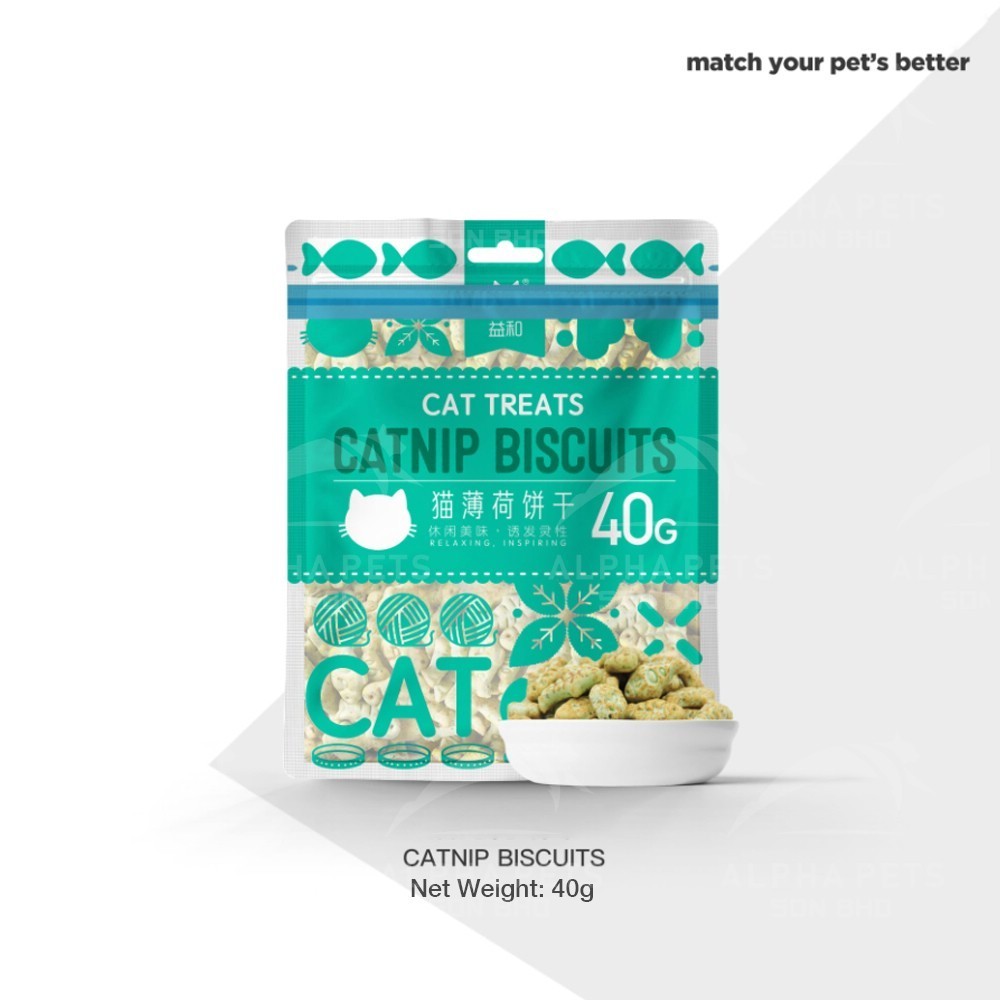 POODEE 40g Cat Catnip Biscuits Snacks Biskut Kucing Vitamin Removing ...
