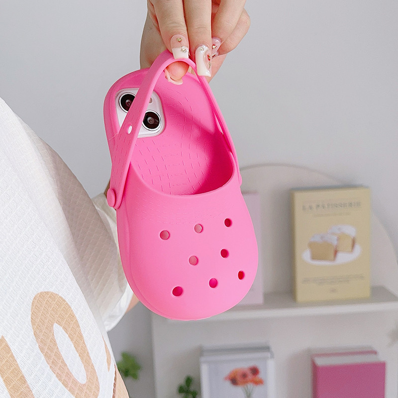 Creative Silicone White Crocs Slippers Phone Case Compatible for iPhone ...