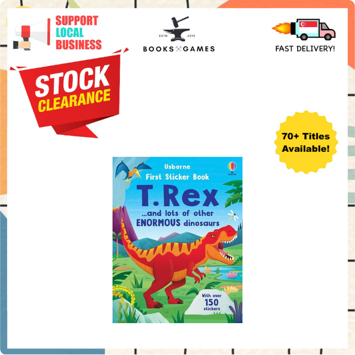 USBORNE T-Rex First Sticker Book Children Activity Book Educational ...