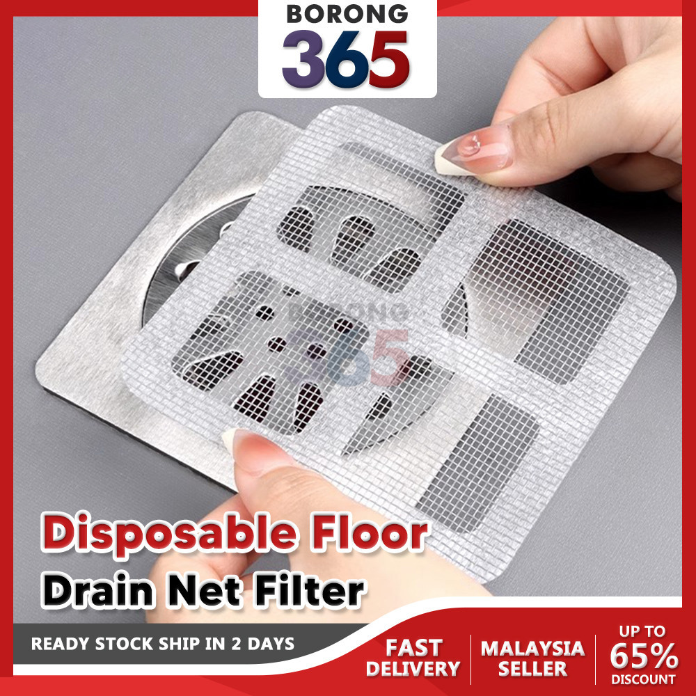 [5/10PCS] Borong365 Disposable Drain Net Filter Longkang Lantai Mesh ...
