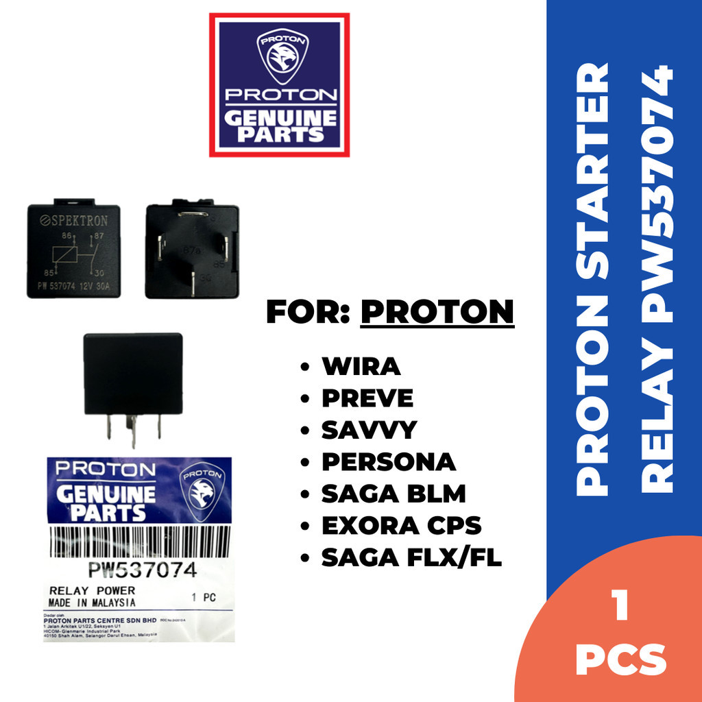 PROTON Spektron Relay PW537074 For Proton Saga Blm/ Flx/ Persona/ Exora ...