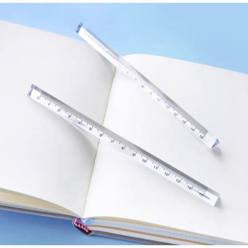 DC Non-Slip Transparent Drawing Measurement Ruler Three Side Scale ...