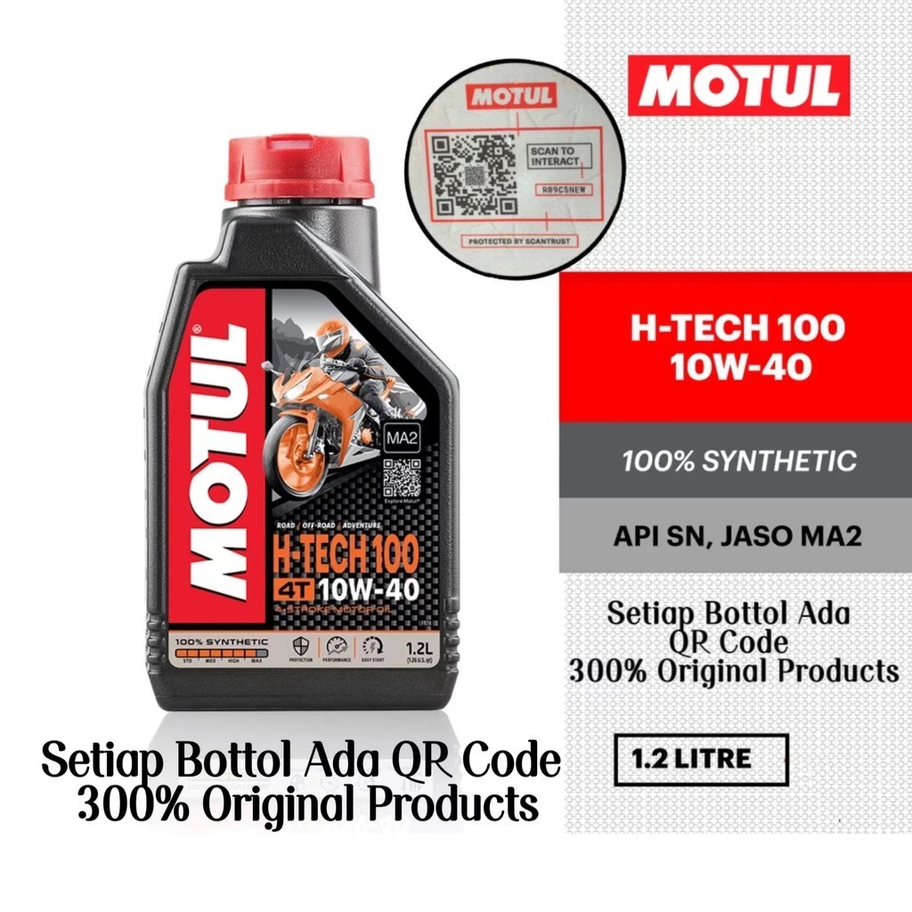 MOTUL H-TECH 100 7000 3100 GOLD 10W40 FULLY & SEMI SYNTHETIC 4T ENGINE ...