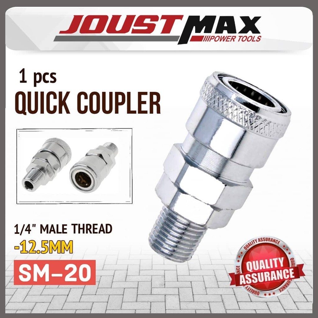 SM-20 Quick Coupler 1/4Inch Male Thread Pneumatic Air Coupler Fitting ...