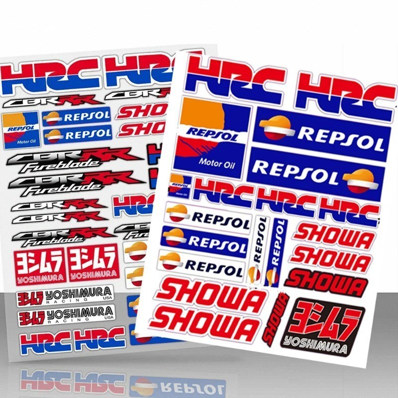 For HONDA HRC Repsol Showa Yoshimura Helmet Sticker Motorcycle CBR CB ...