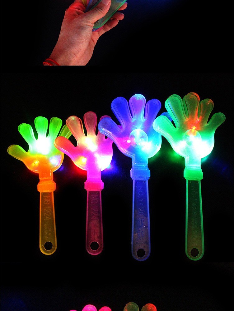 Kids Adults Fluorescent Palm Clapping Fun Flashing Led Light Party Hand ...