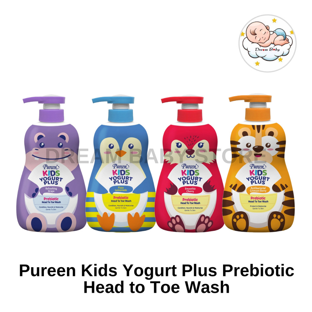 Pureen Kids Yogurt Plus Prebiotic Head to Toe Wash 700ML | Shopee Malaysia